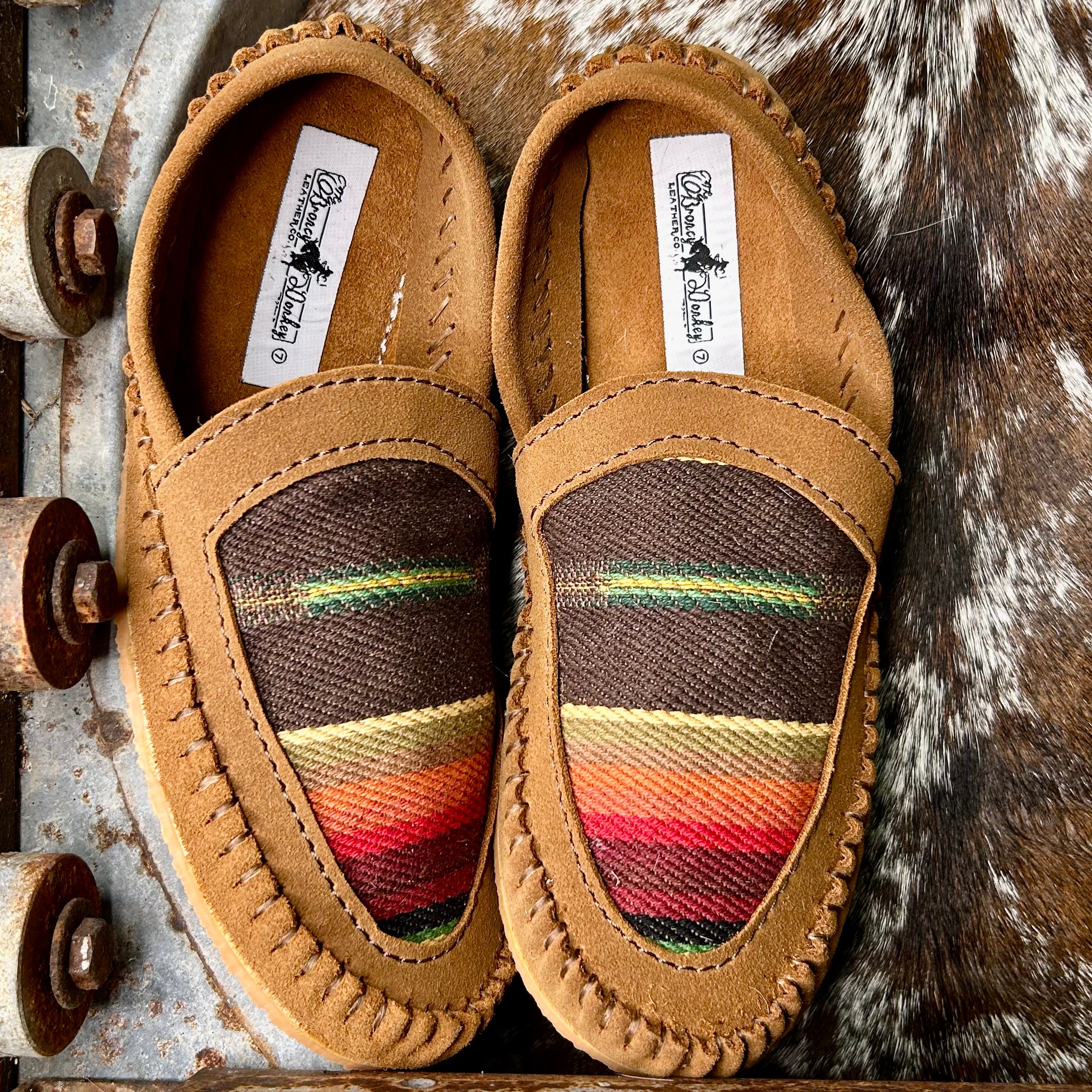 Serape Mules (Size 7) – Broncy Donkey Leather Co