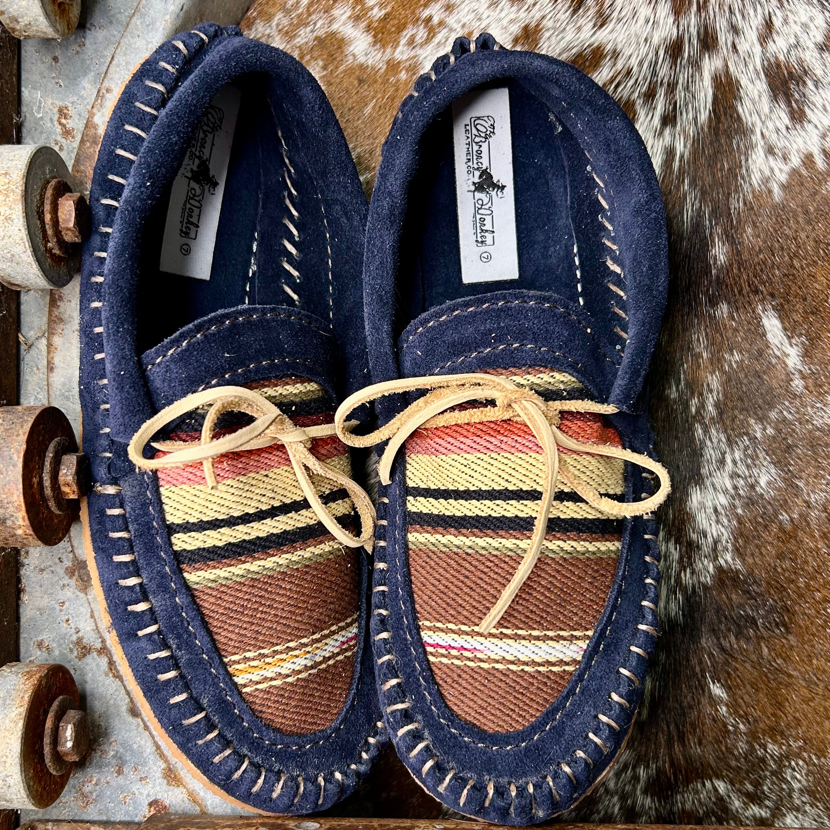 Serape Muleys (Size 8) – Broncy Donkey Leather Co